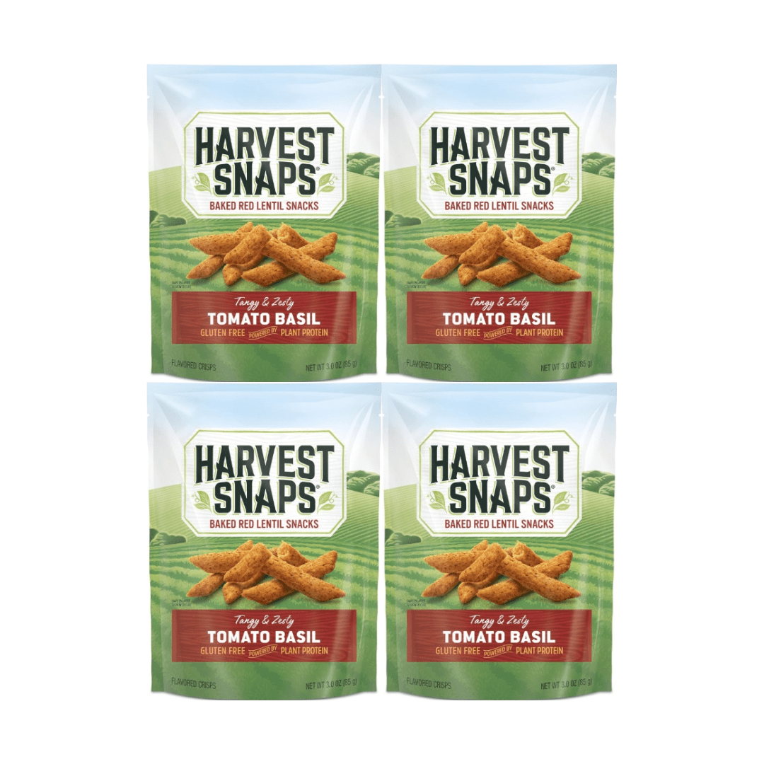 Snack Pack Snaps Veggie Chips Tomato Basil Flavor – 4 Pack – for Adults ...