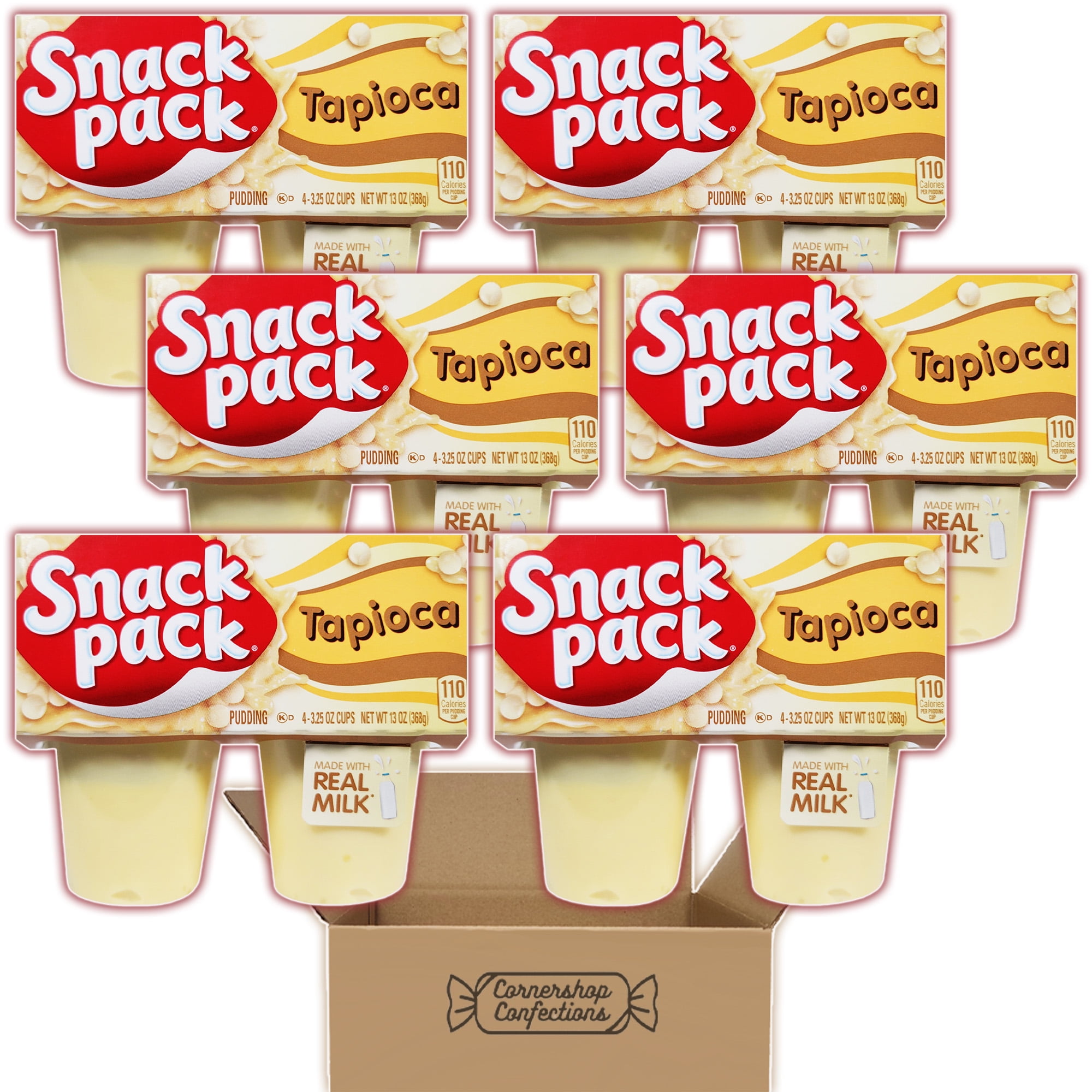 Snack Pack Tapioca Pudding 24 Cup Bundle - 6 Packs, Each with 4 ...