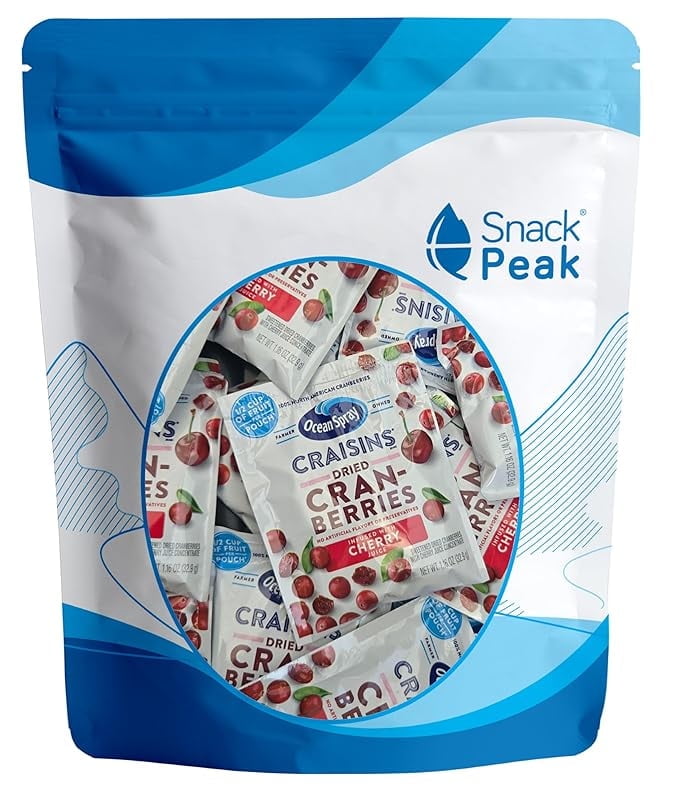 Snack Peak Dried Cranberries Individually Wrapped Packets – 10 Count ...