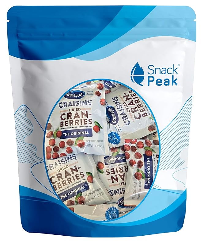 Snack Peak Dried Cranberries Individually Wrapped Packets – 10 Count ...