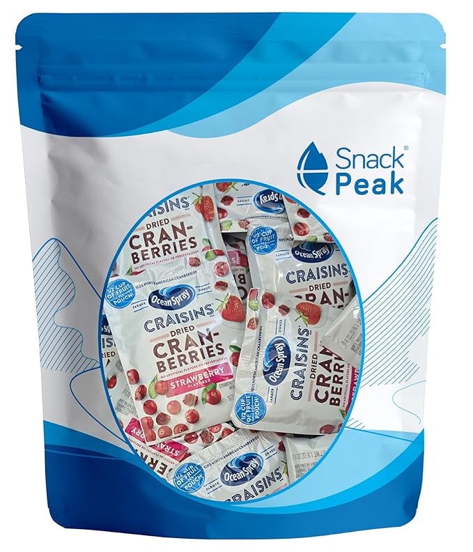 Snack Peak Dried Cranberries Individually Wrapped Packets – 10 Count ...