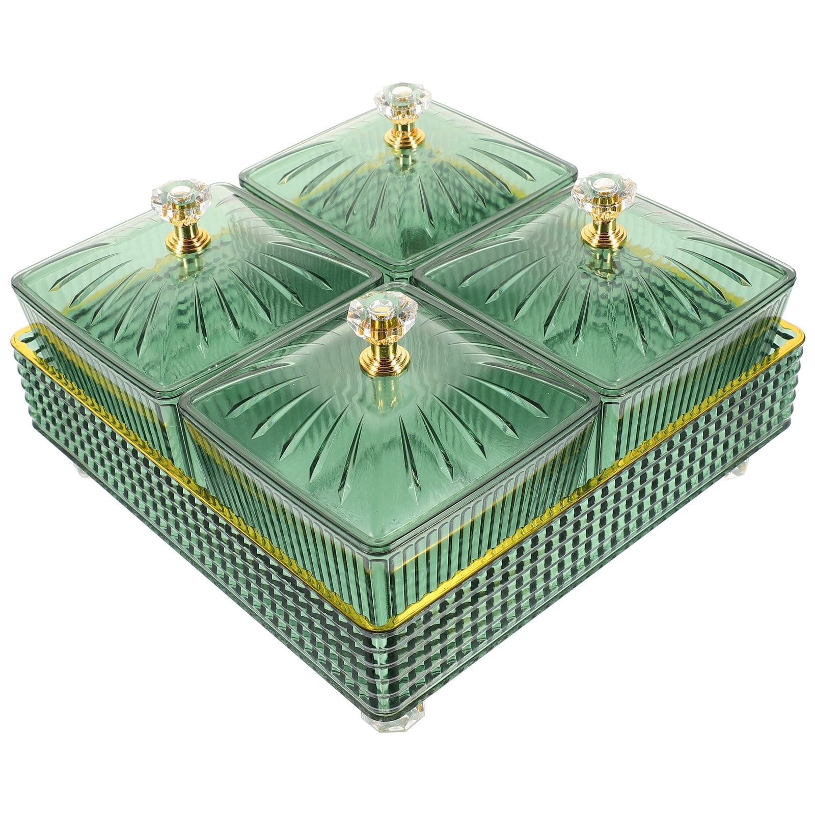 Snack Plate Platter Food Containers with Lids Rack Merchandise Green ...