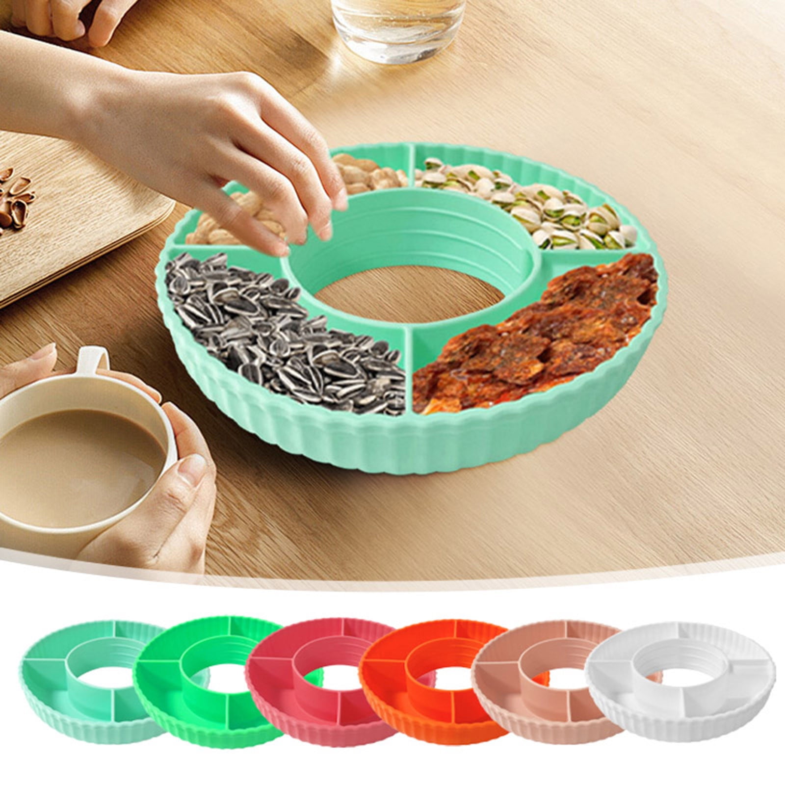 Snack Plates Combo Serving Plates, BPA-Free Plastic, Easy Cleanup ...