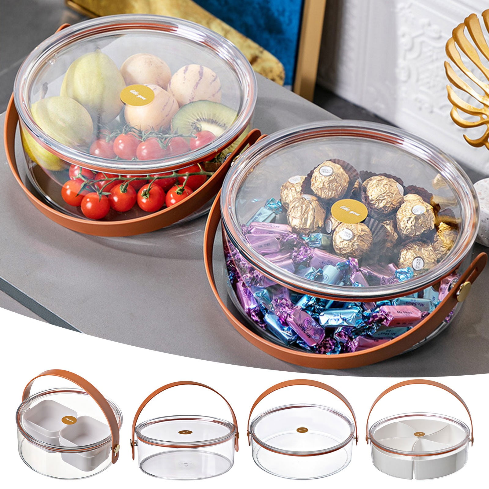 Snack Platter Compartmentalized Storage Candy Box, Portable Snack Box ...
