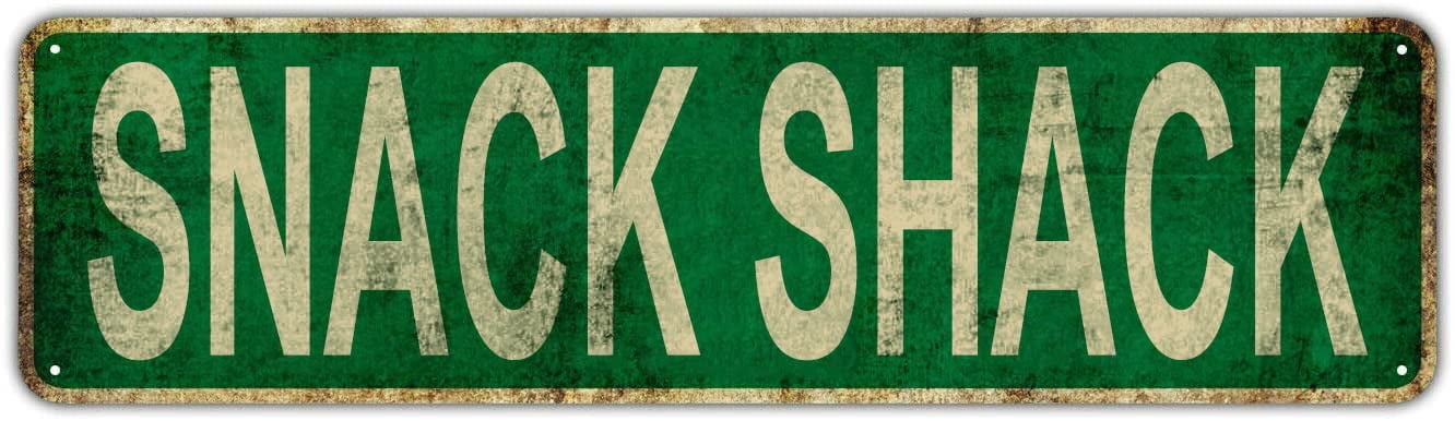 Snack Shack Metal Tin Sign Funny Vintage Slim Street Tin Signs Wall Art ...