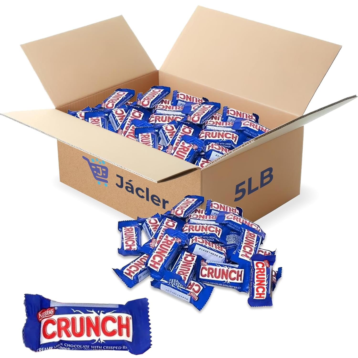 Snack Size Chocolate Bar - Creamy Milk Chocolate and Crisped Rice ...