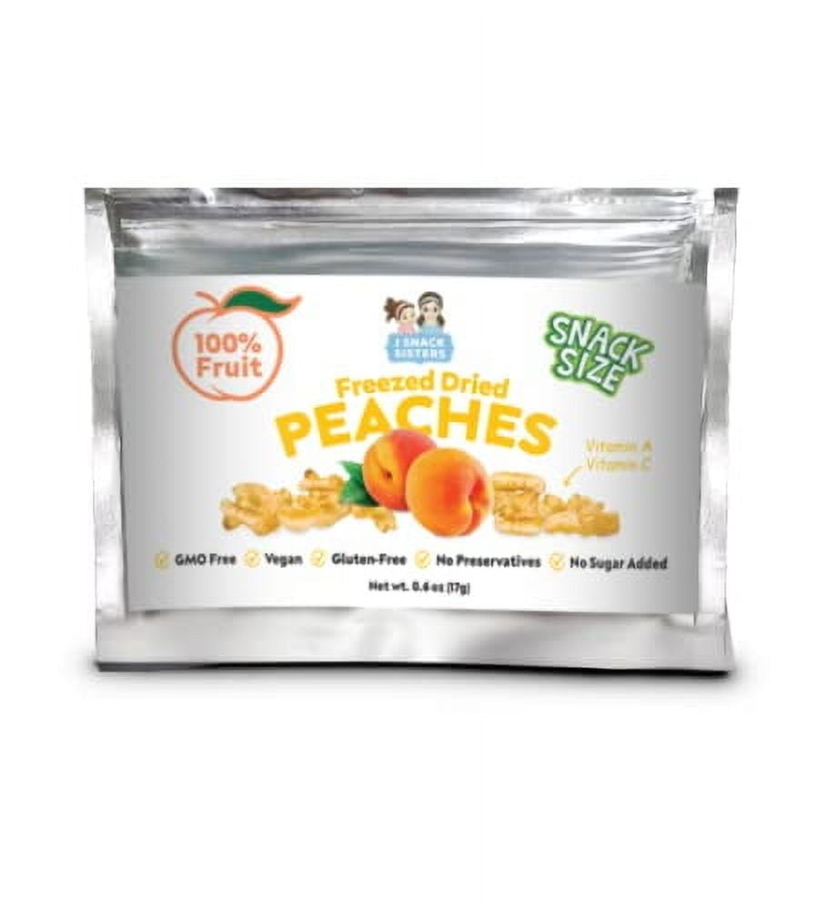 Snack Size Delicious Peaches - All Natural 100% Freeze Dried Peaches ...