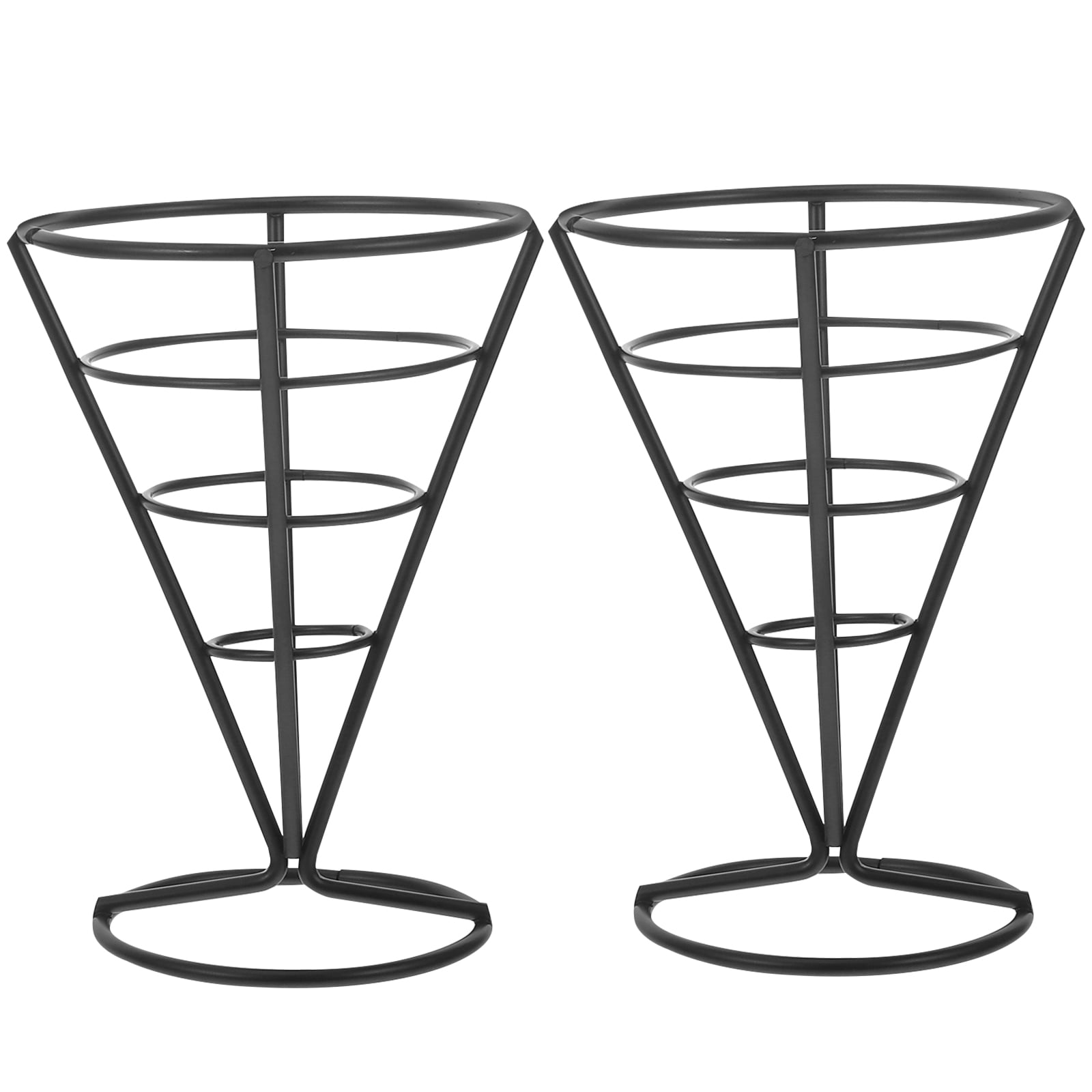 BESTONZON French Fries Holder French Fries Stands Black Stainless Steel ...