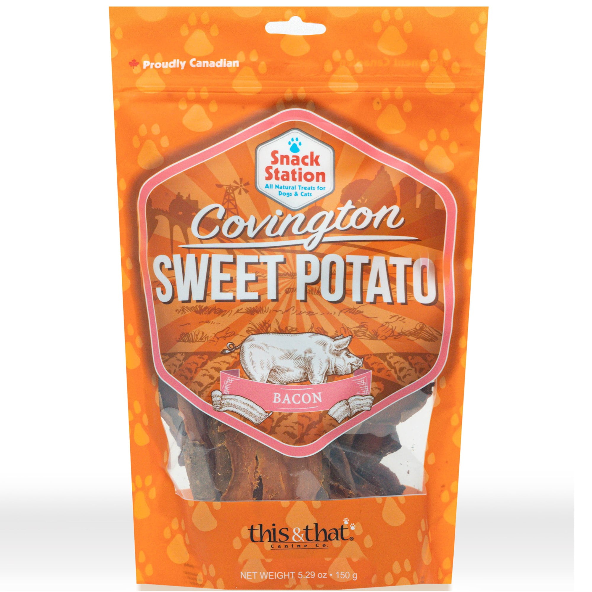 Snack Station: Covington Sweet Potato - Bacon - 5.29 oz, Dehydrated Dog ...