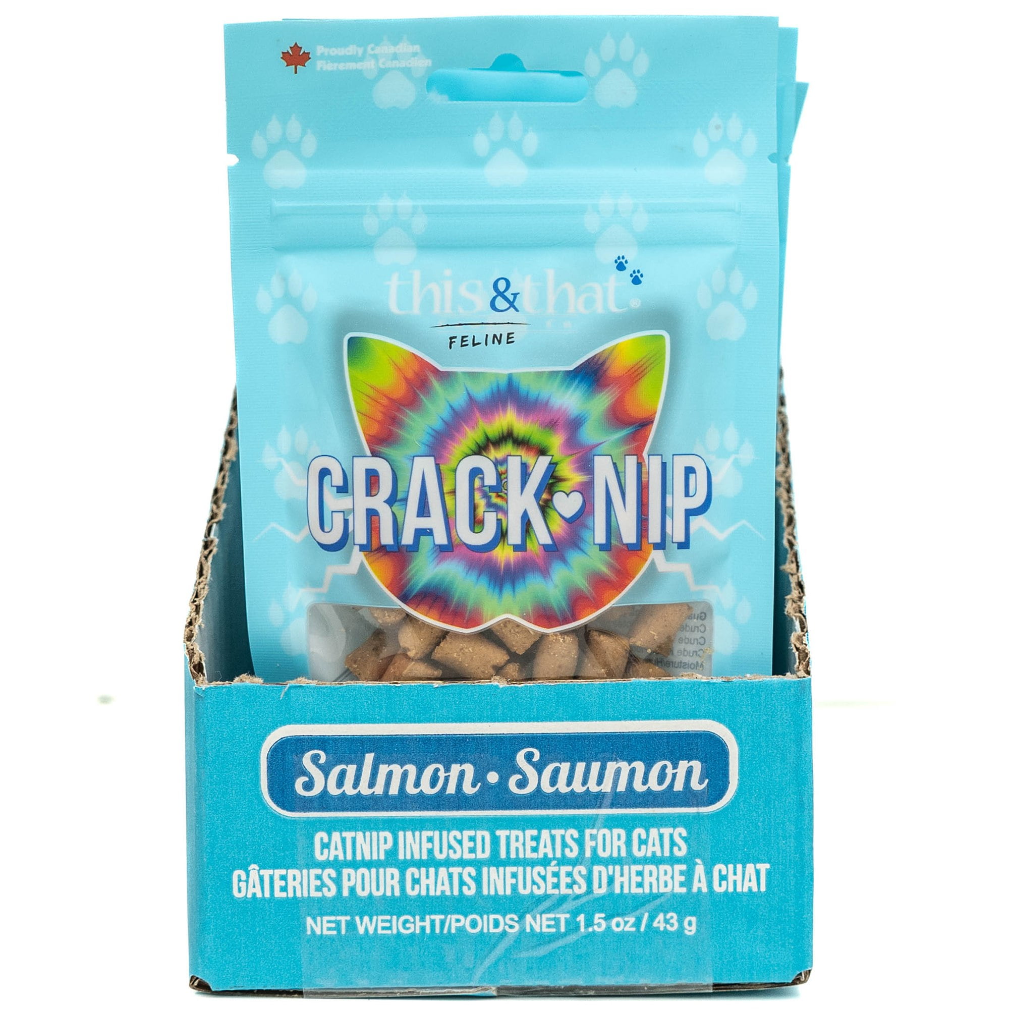 Snack Station: Crack-Nip 12 Pack - Salmon - 1.5 oz Bags - Catnip ...