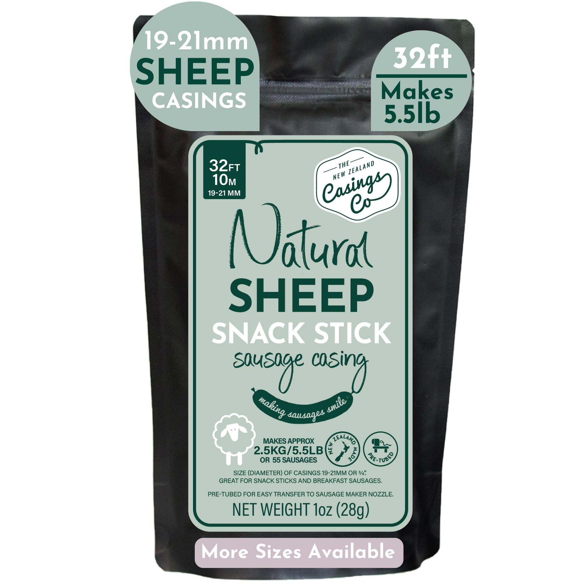 Snack Stick Casings AJH3 - Breakfast Sausage Casings - Natural LAMB ...