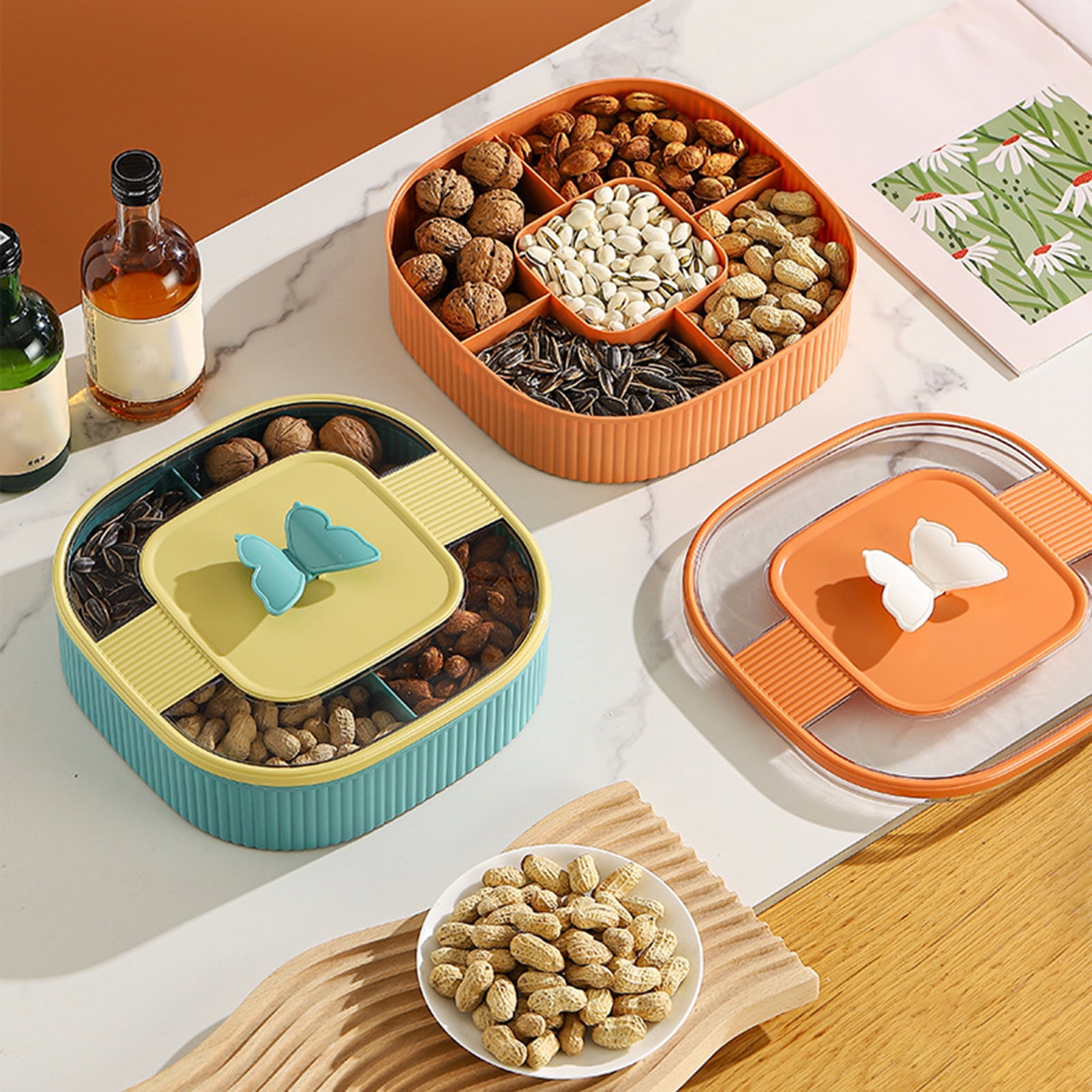 Snack Storage Tray Light Luxury Compartment Multi-functional Food-grade ...