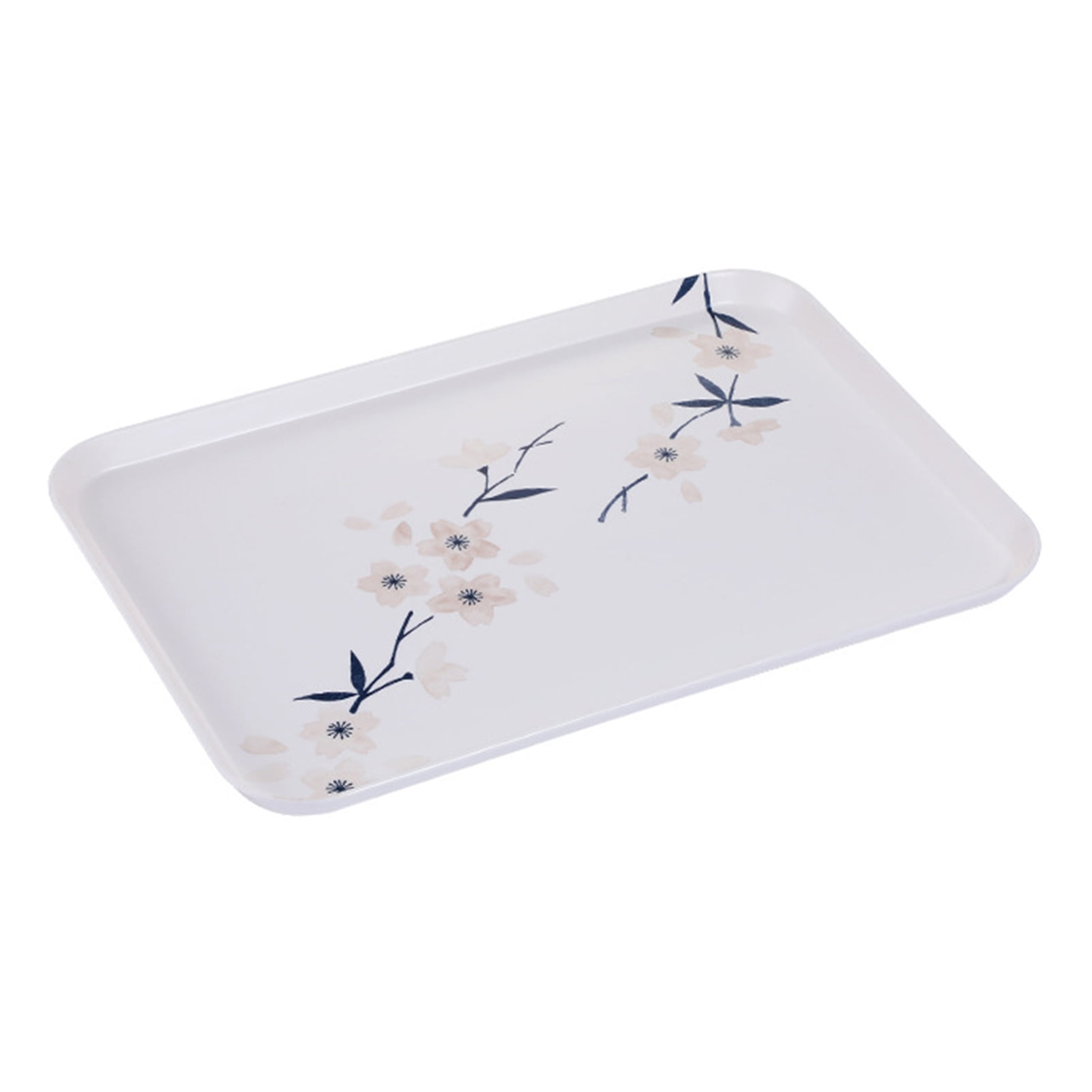 Snack Tray Floral Design Heat Resistant Display Melamine Cherry Blossom ...