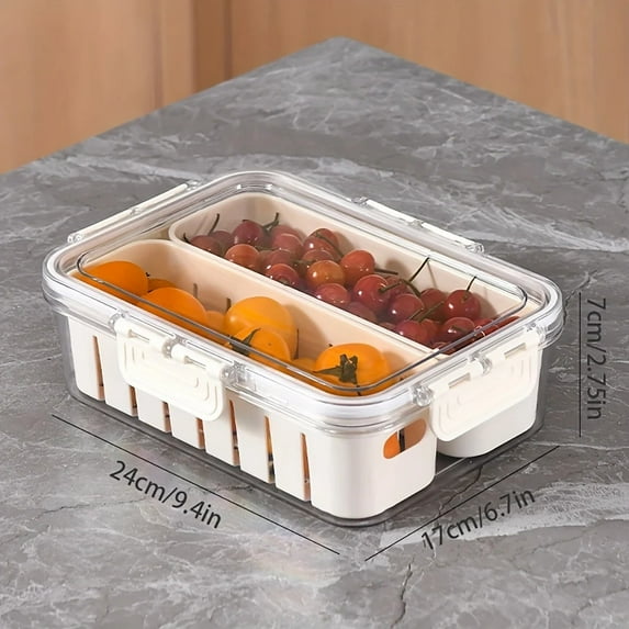 Snack Tray with Handle, Portable Snackle Box Container Veggie Serving ...