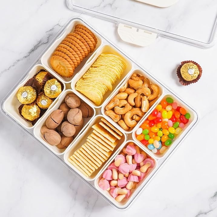 Snack box container, dishwasher washable - separate tray with lid and ...