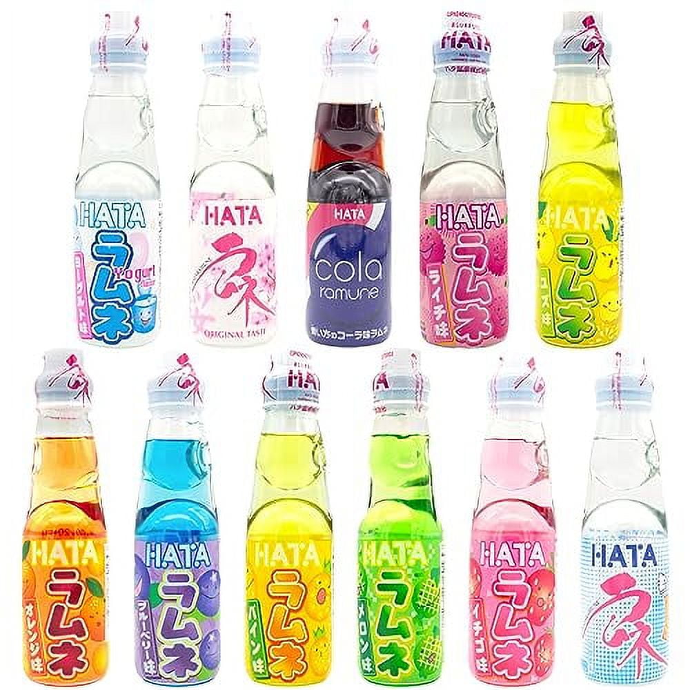 Snackathon Ramune Japanese Soda, Variety Pack (11 Flavors), 6.76 Ounce ...