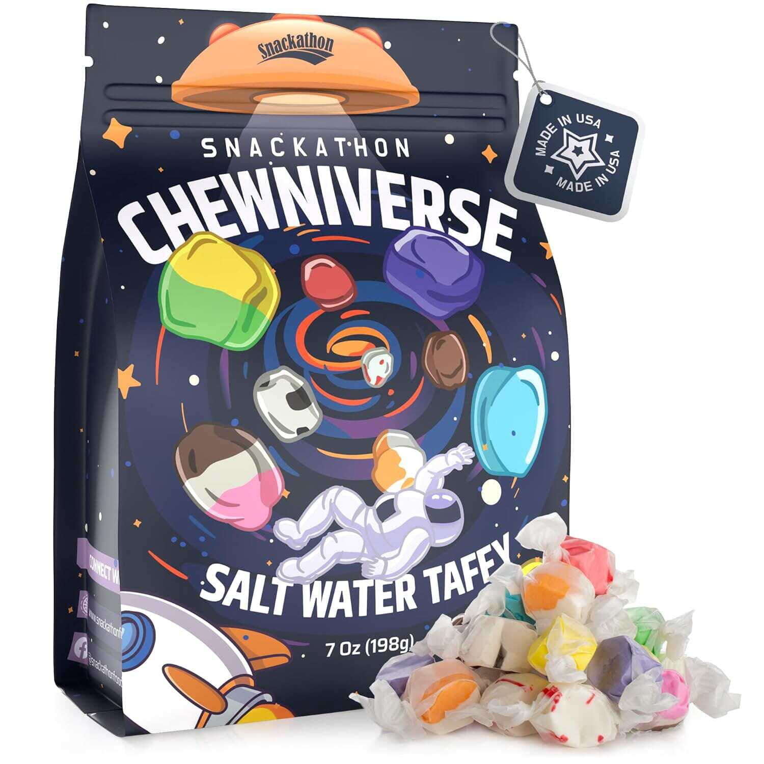 Snackathon Salt Water Taffy Assorted Mix, Chewniverse Edition, 10 ...