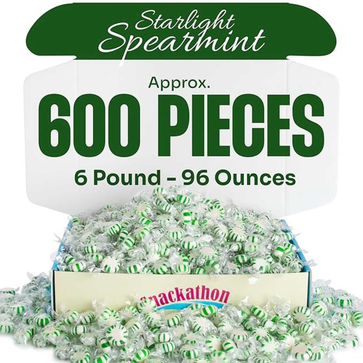 Starlight Starlight Spearmint Candy, Individually Wrapped, 6 lb Box ...
