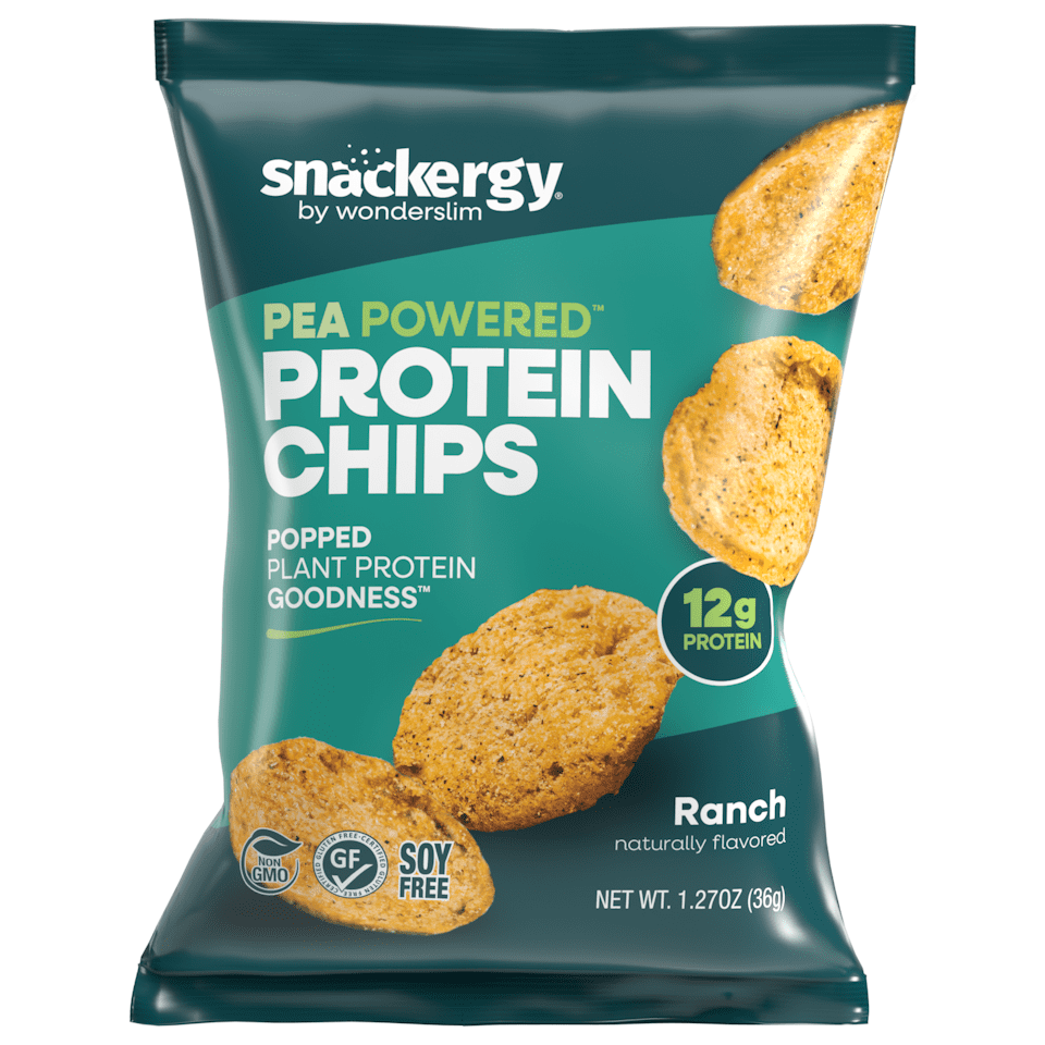 Snackergy by Wonderslim Pea Protein Chips, Cool Ranch, 12g Protein ...