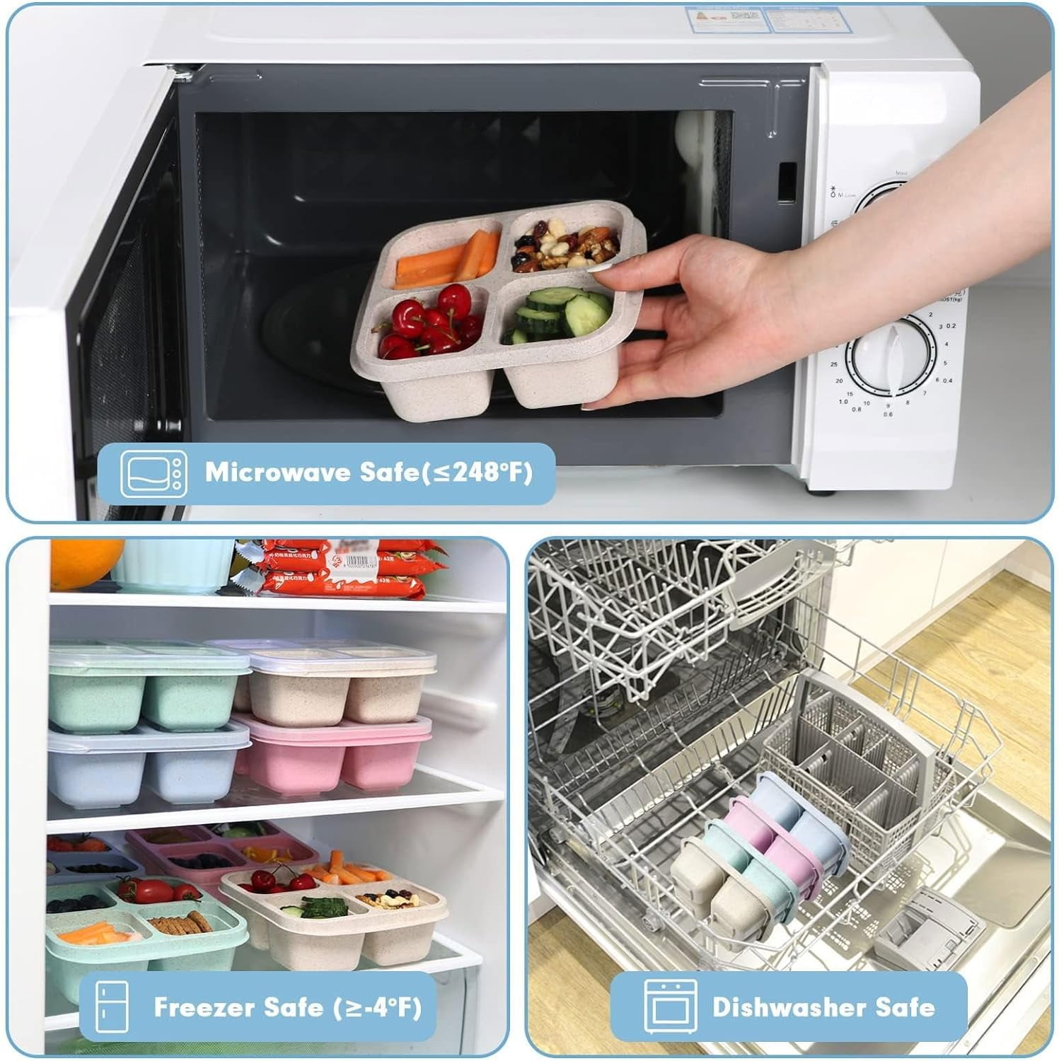 Snackle Box Container, Bento Snack Box, Snack Box, Reusable 4 ...