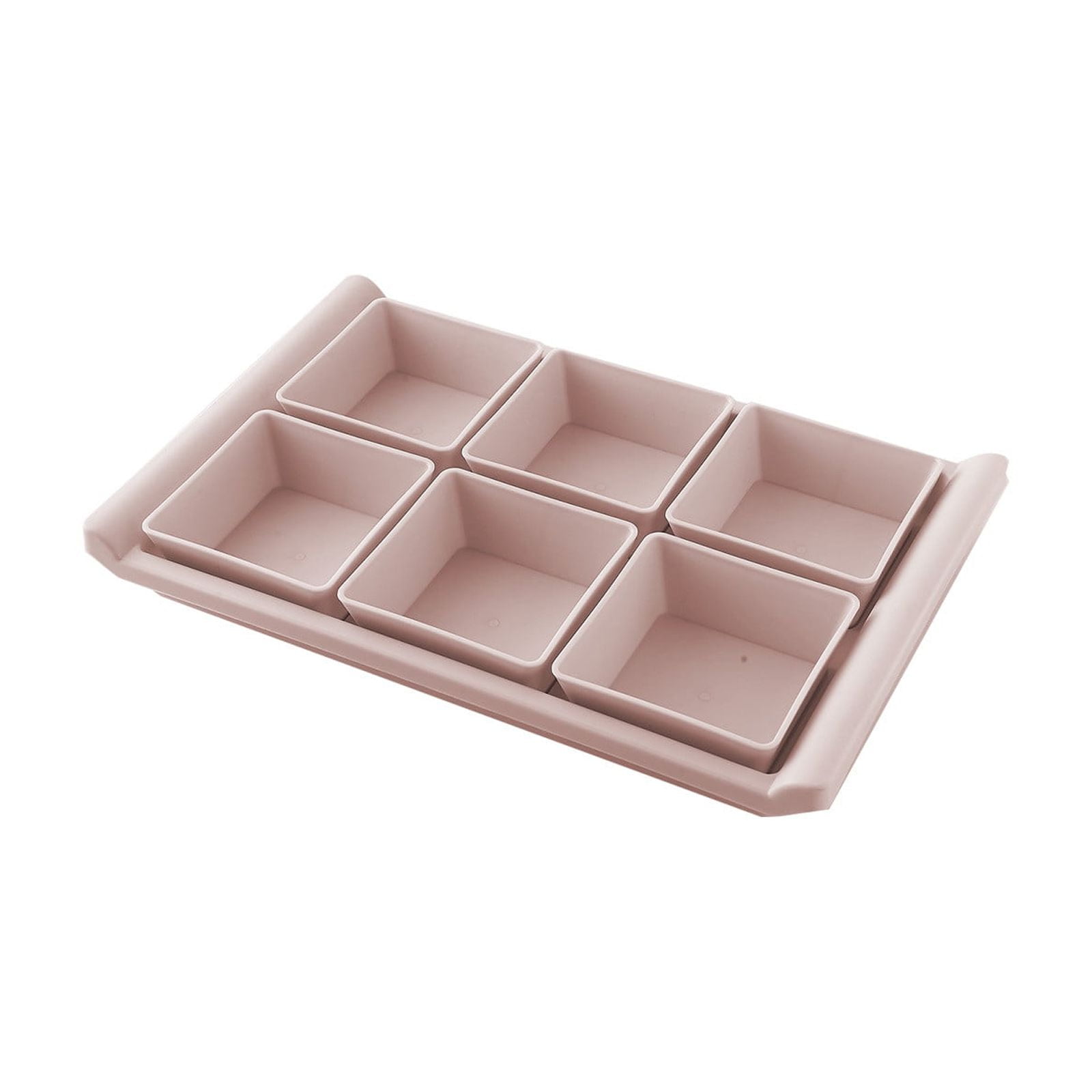 Snackle Box Container- Divided Serving Tray with and Handle- Clear ...