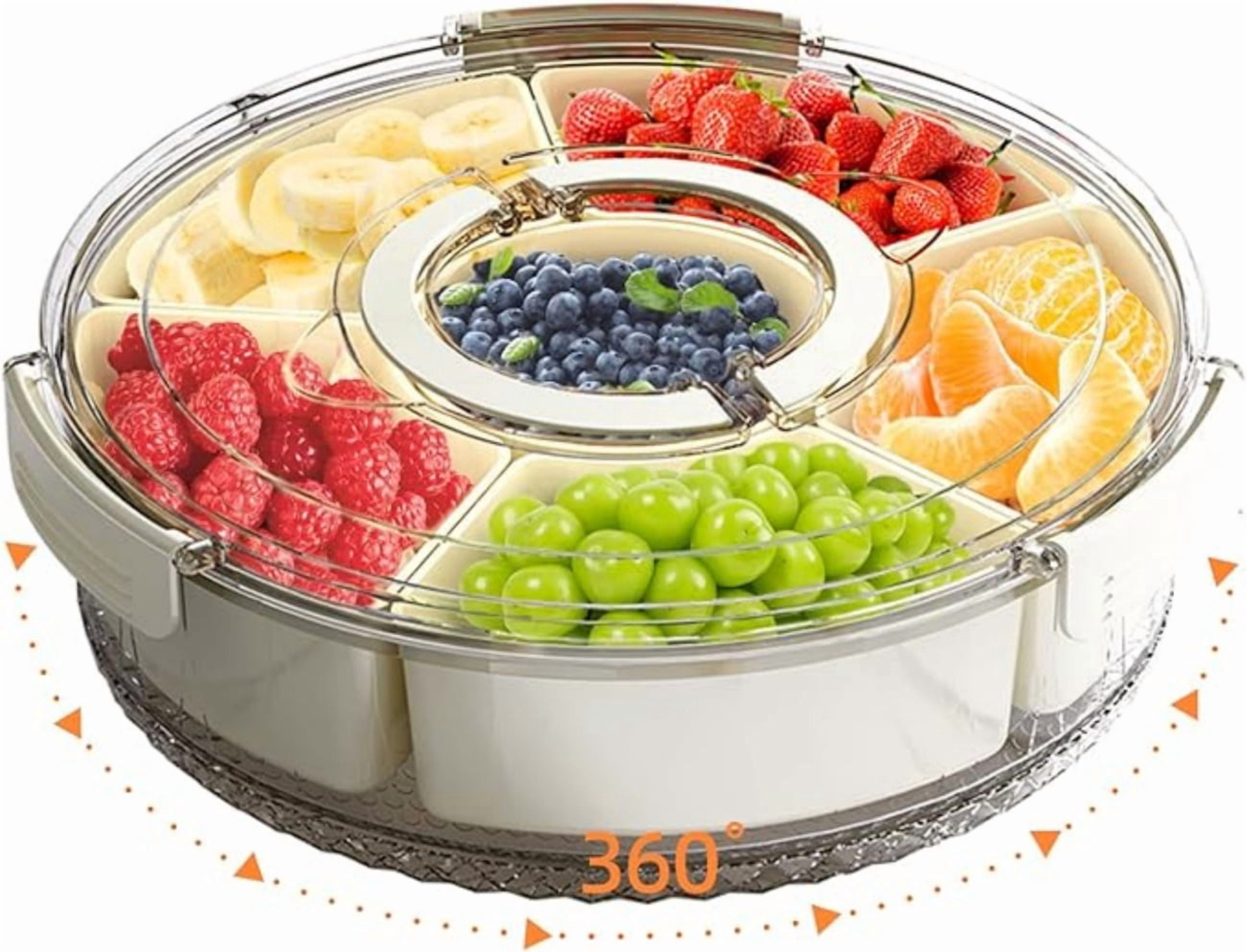 Snackle Box Container,Portable Snack Box 6 Compartment Divided Serving ...