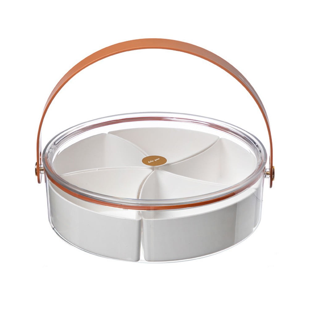 Snackle Box Container Snack Box - Divided Serving Tray W Lid & Handle ...