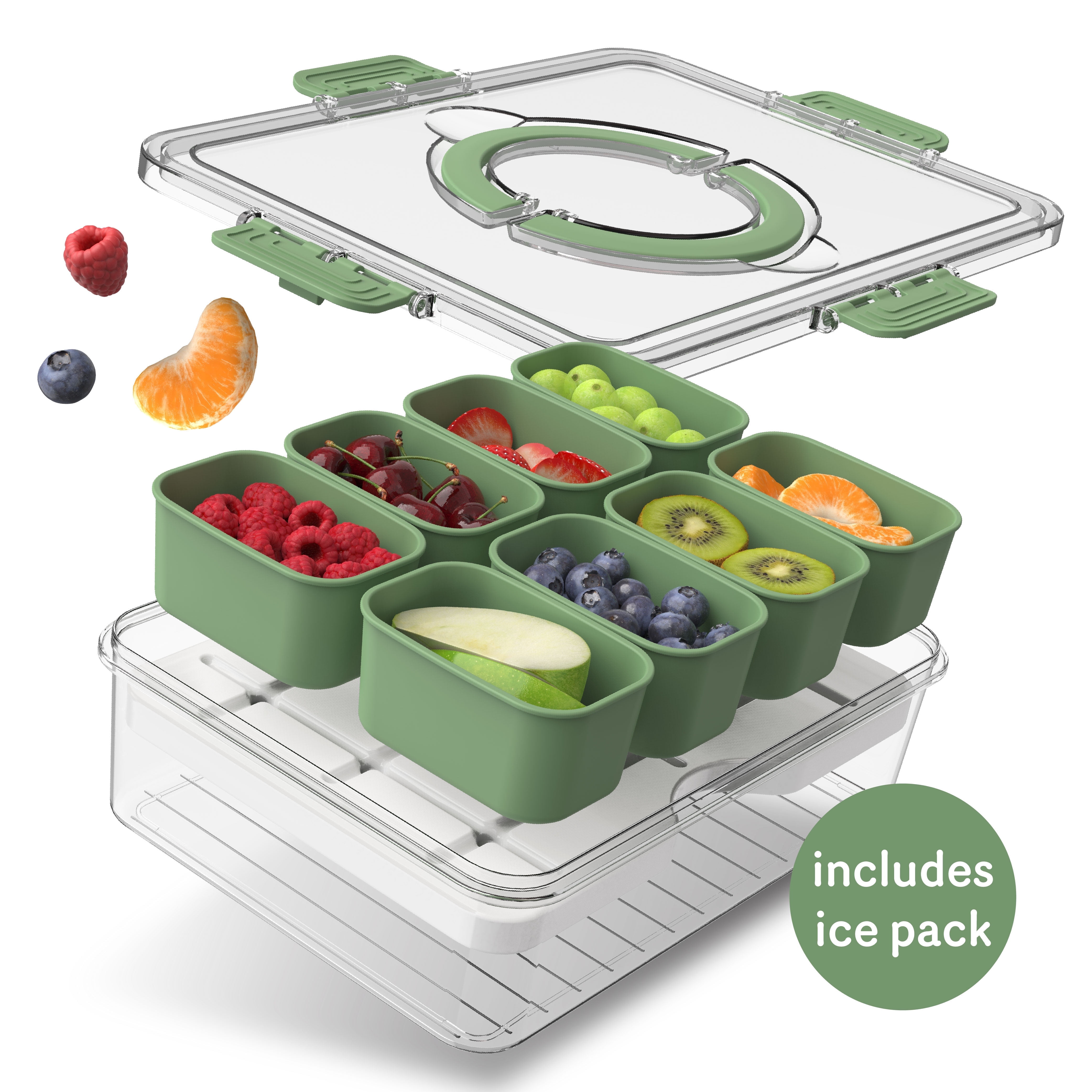 COOK WITH COLOR Snack Container with Ice Pack, Food Storage Containers ...