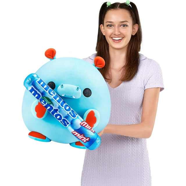 ZURU Snackles Mentos Hippo 14 inch Super Soft Plush, Collectible ...