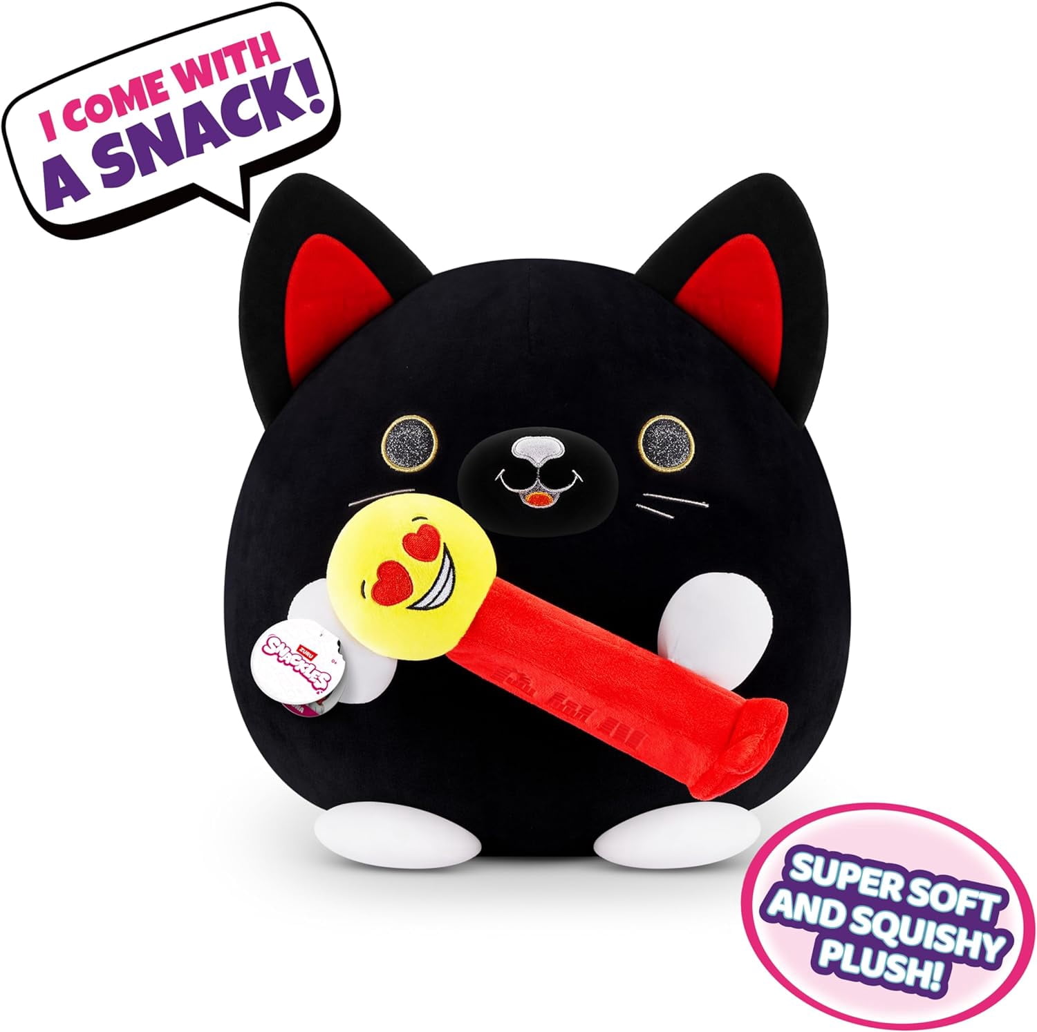 Snackles (Pez) Black Cat Super Sized 14 inch (Luna) Plush by ZURU ...
