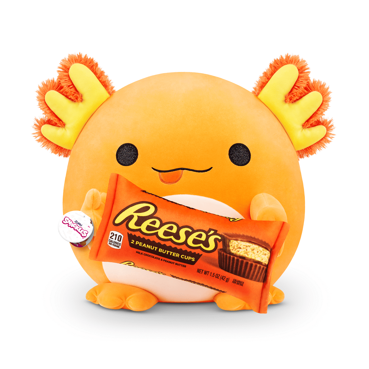 ZURU's 14 inch Super Soft Plushie Snackles Axolotl with Reese's Pieces ...