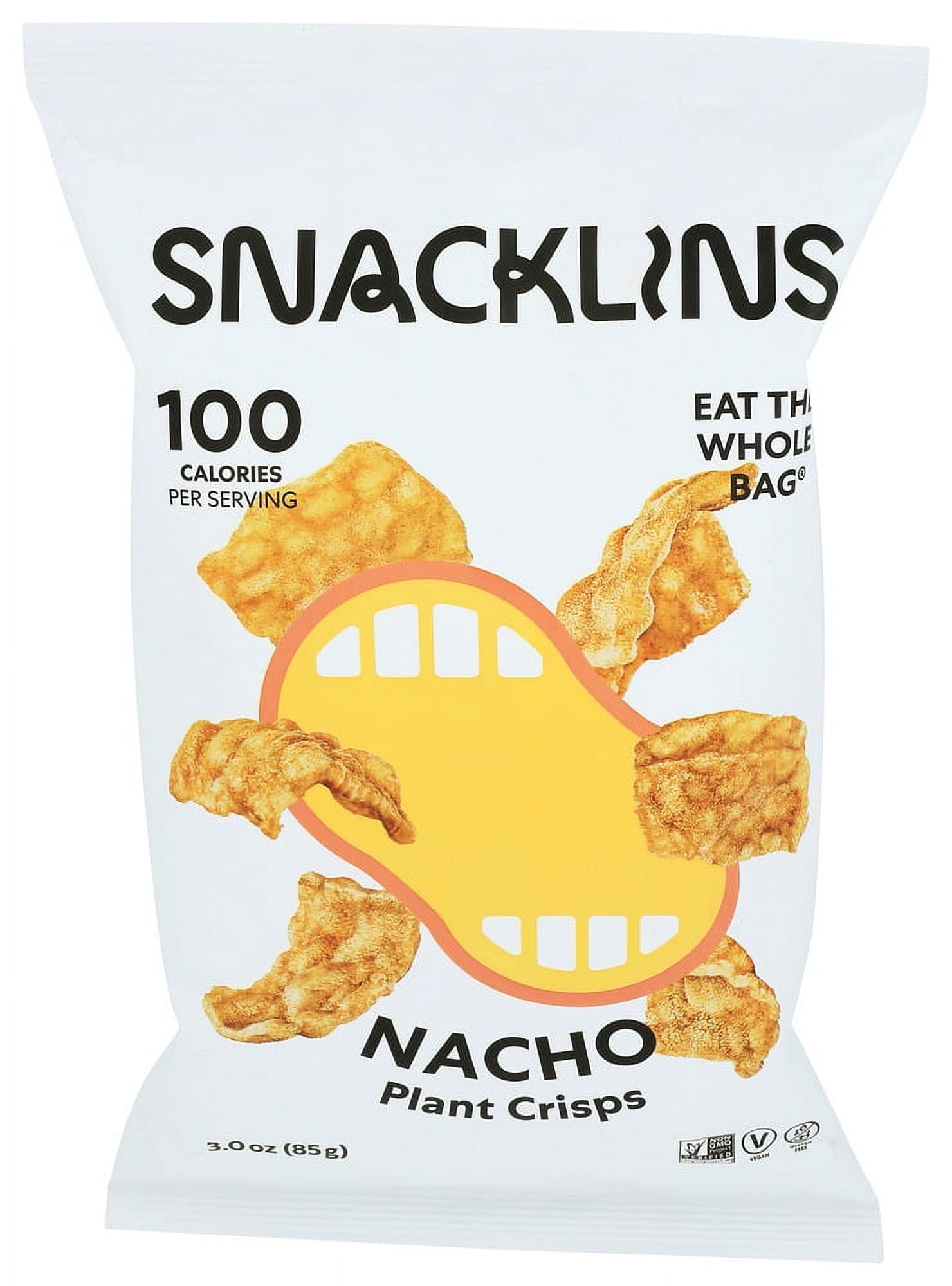 Snacklins Party Size Healthy Nacho Plant Crisps - Low-Calorie, Vegan ...