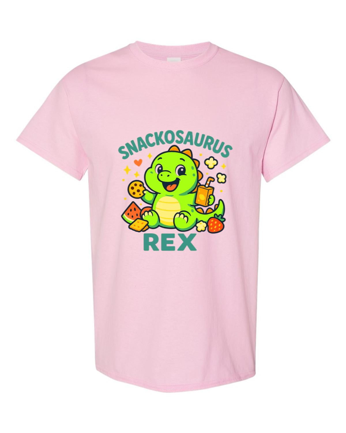 Snackosaurus Rex Kids Funny Dinosaur Food Meme Cute Cartoon Art T-Shirt ...