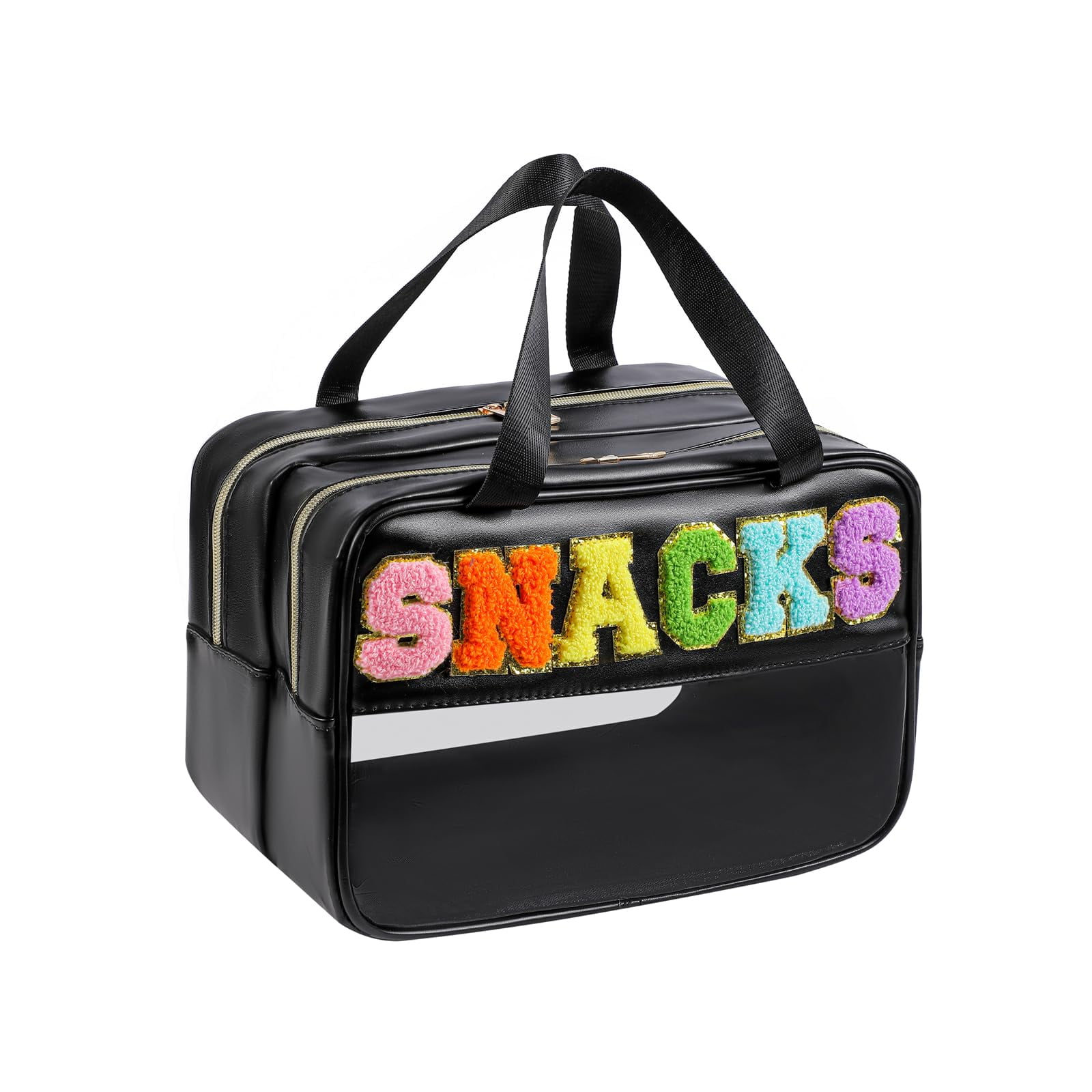 Snacks Bag for Travel Snack Bag Pouch Varsity Letter Pouch Clear ...