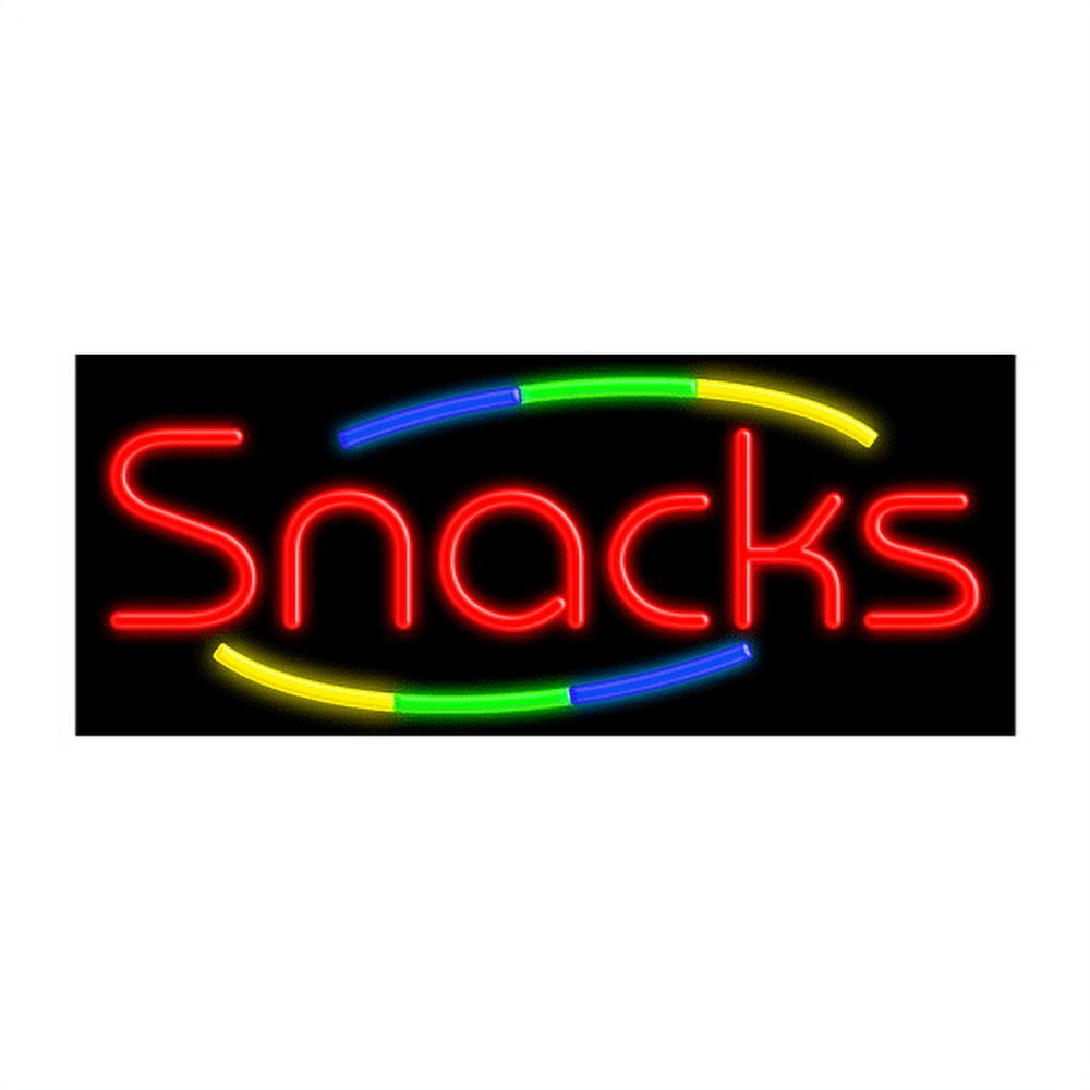 Snacks-Glass Neon Sign Made in USA - Walmart.com