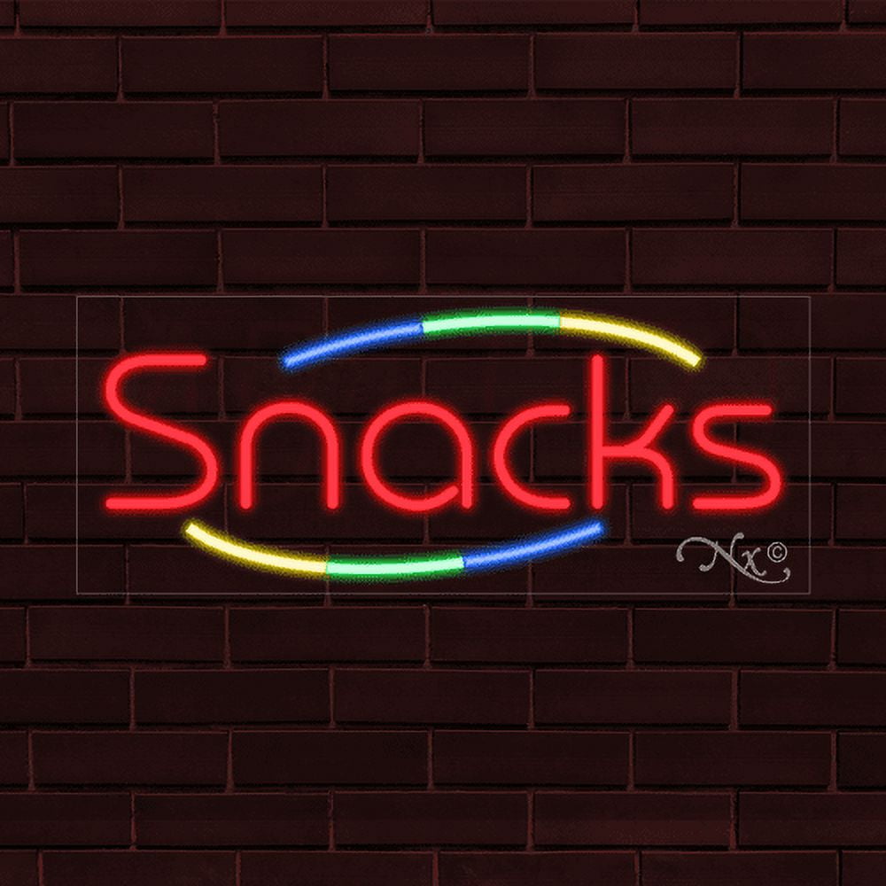 Snacks-LED Neon Sign 30"L x 12"H #30901 - Walmart.com