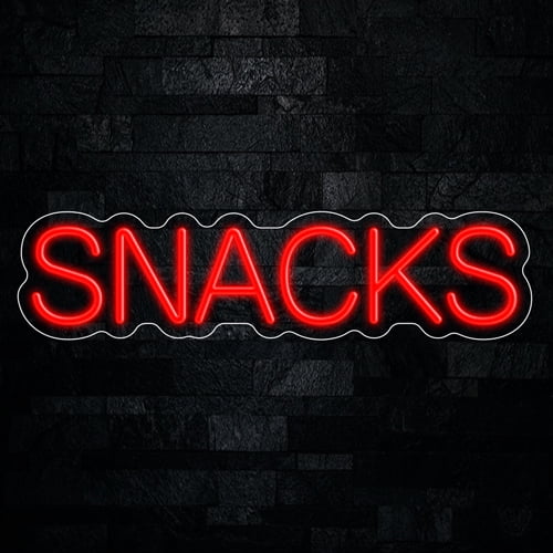 Snacks Neon LED Sign 24"L x 6"H #32733 - Walmart.com