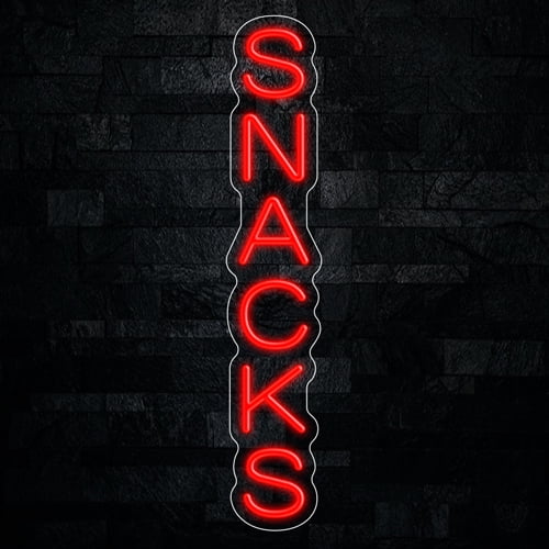 Snacks Neon LED Sign 5"L x 27"H #32734 - Walmart.com