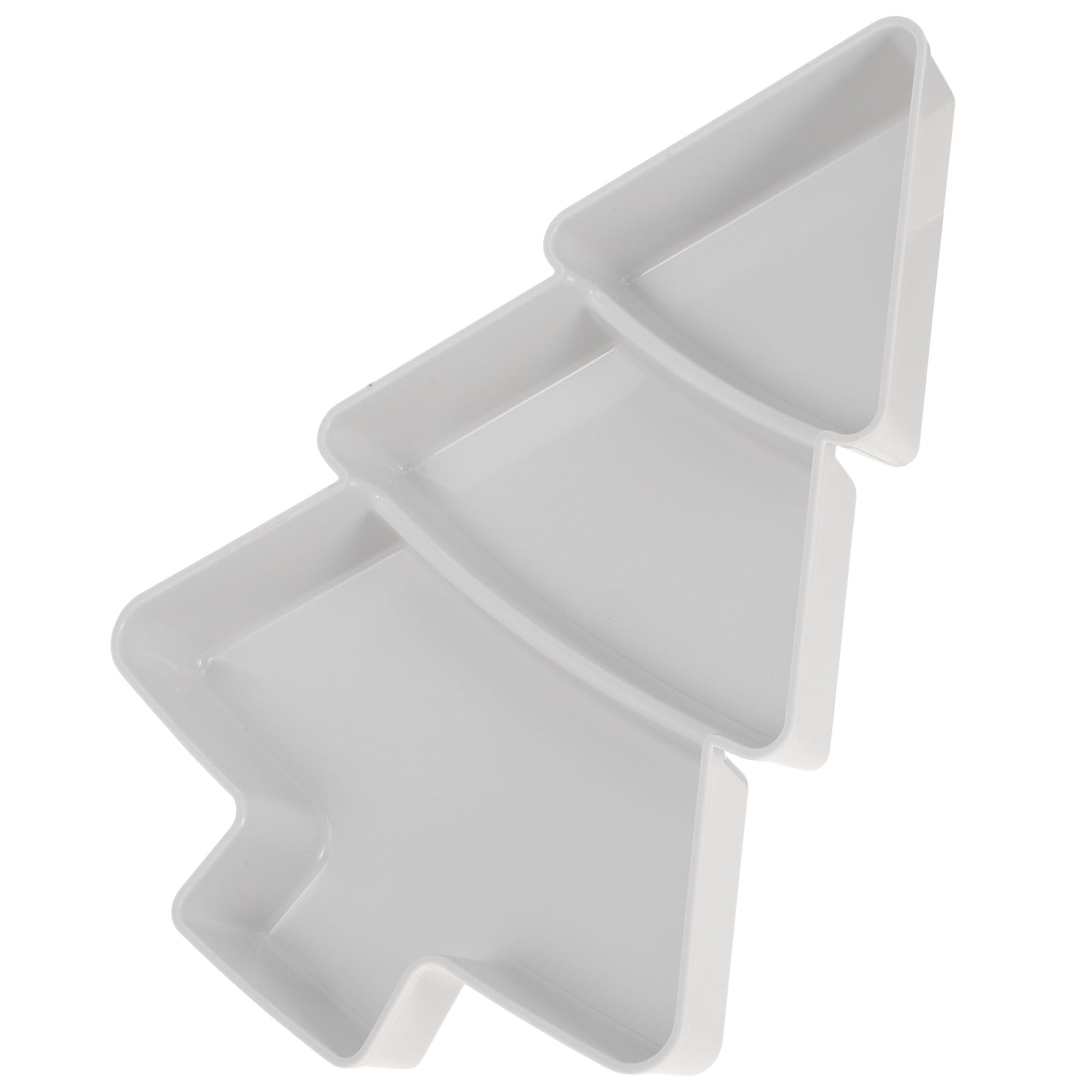 REOFLYUP Christmas Tree Shape Plastic 1Pack 10.2X7.3X1.3in Fruit Plate ...
