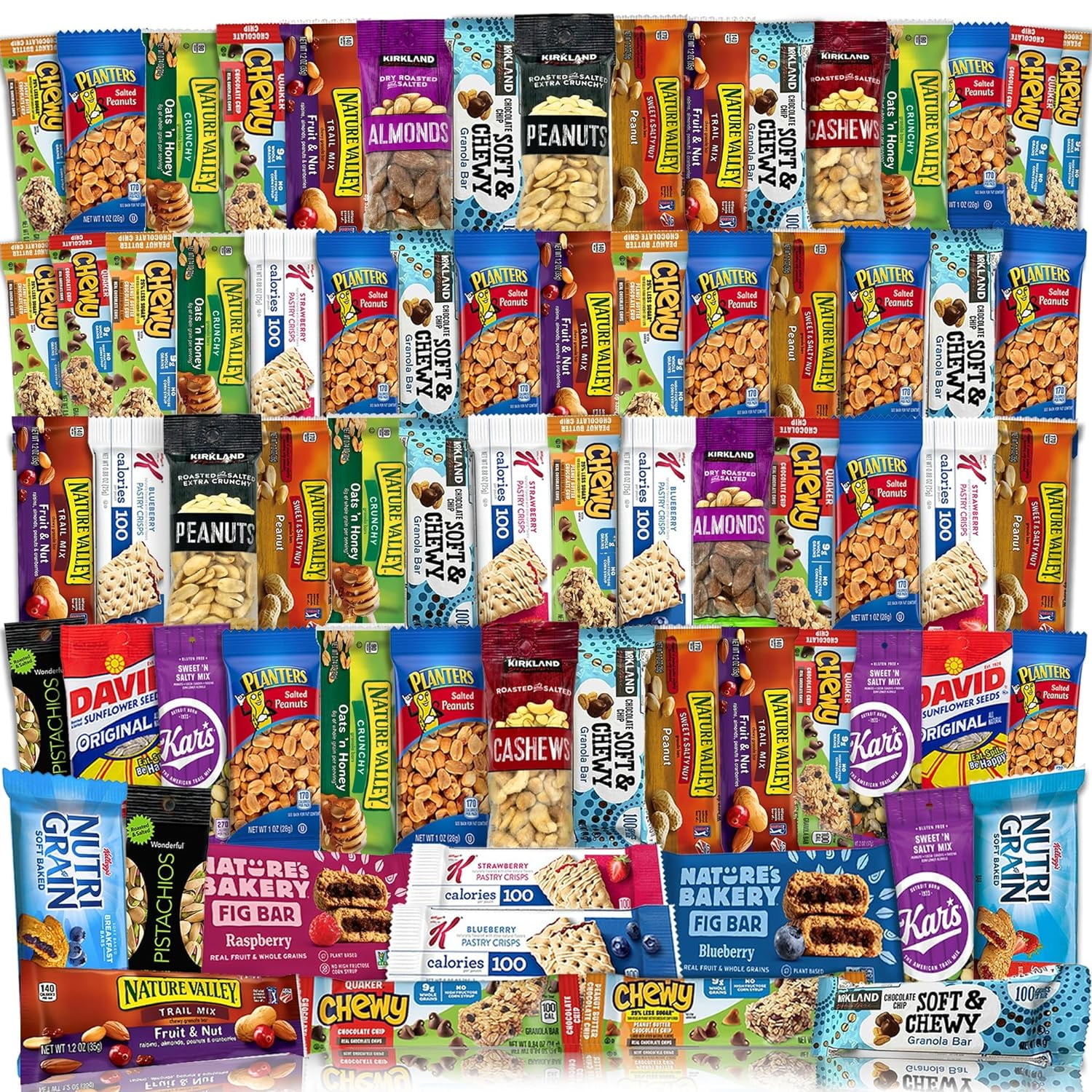 Snacks Variety Pack for Adults, (72 Count) Bars & Nuts Variety ...