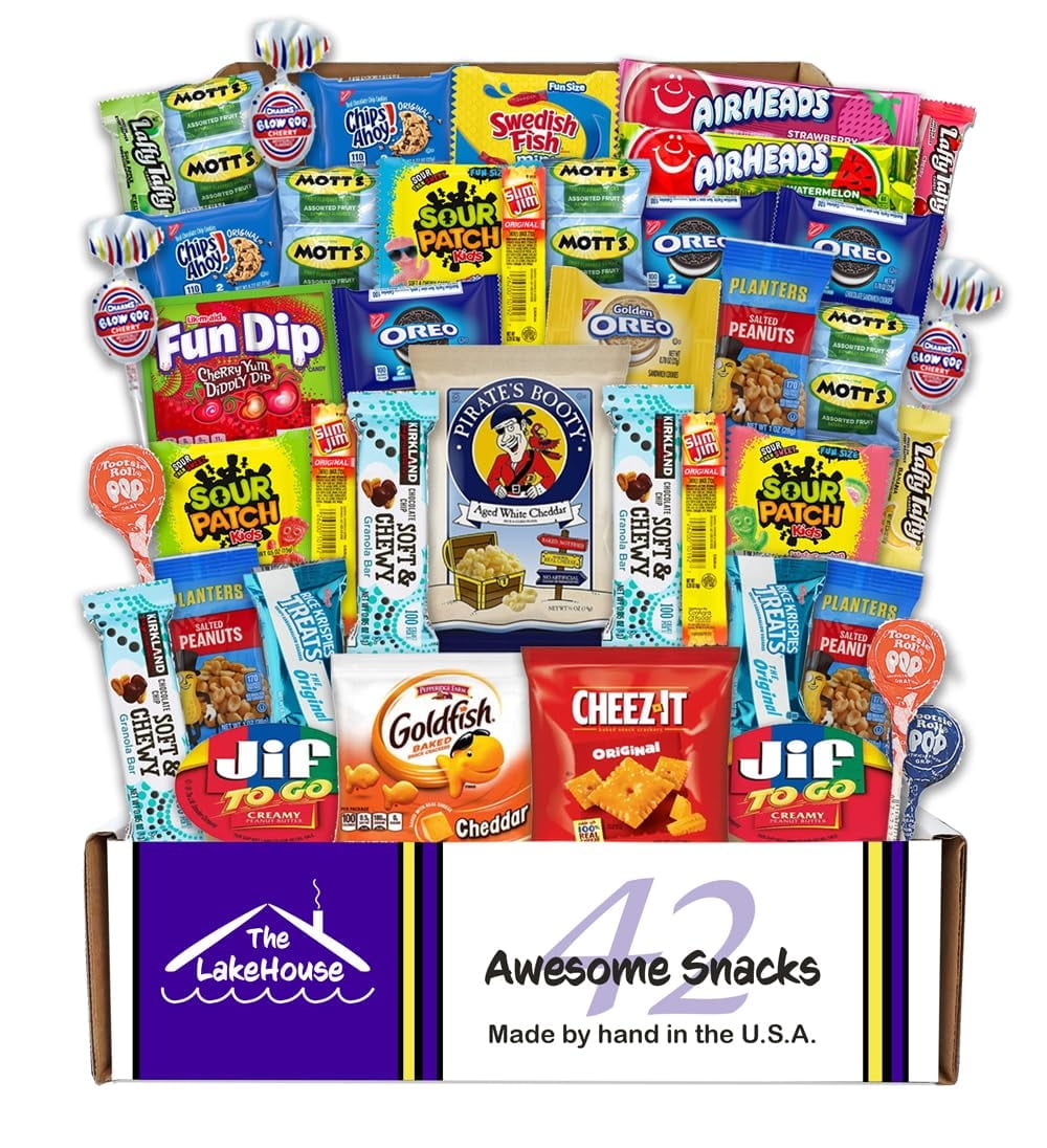 The LakeHouse Snacks Variety Pack, 42 Count, Salty Sweet Snack Box ...
