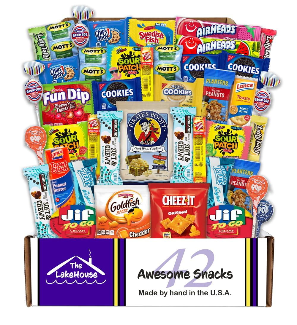 Snacks Variety Pack For Kids - 42 Count Snack Packs Variety Box - Camp ...