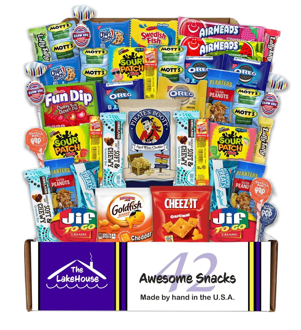 Snacks Variety Pack For Kids - 42 Count Snack Packs Variety Box - Camp ...