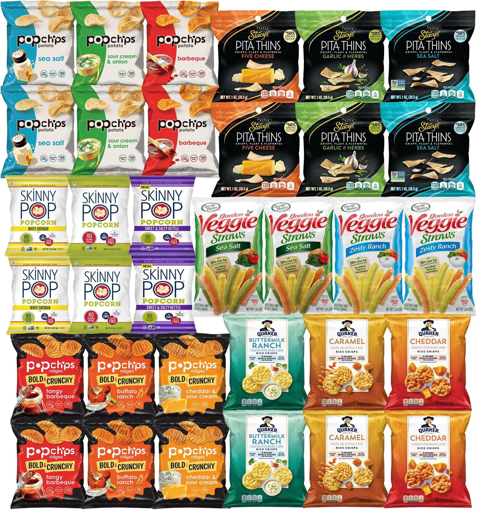 Snacks Variety Pack for AIF4 Adults - Snack Box Care Package - Bulk ...