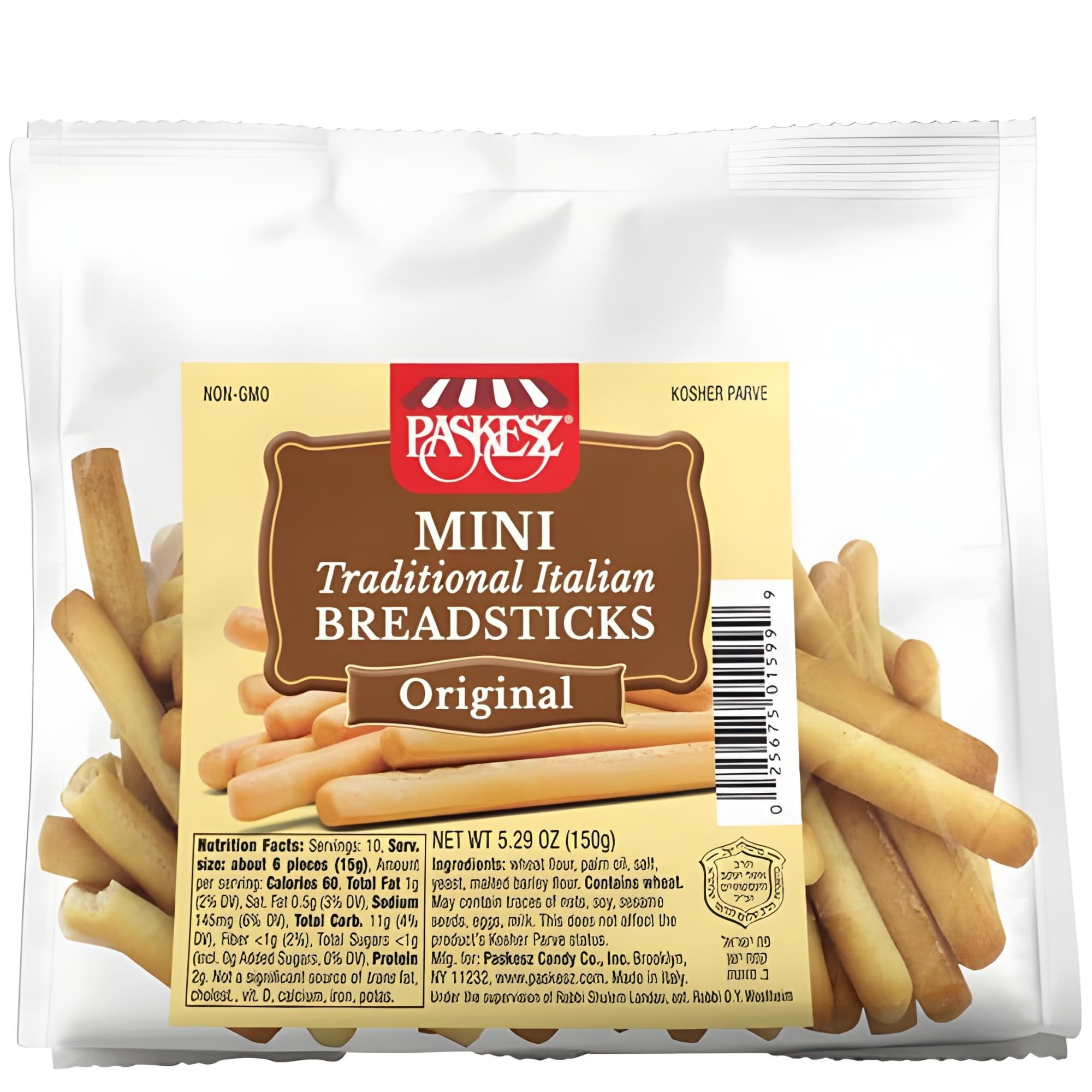Snacktery Mini Breadsticks - Original Grissini, All Natural Italian ...