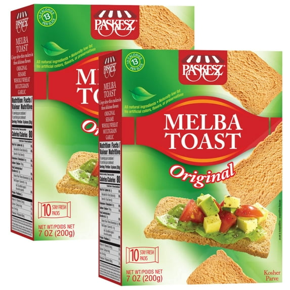 Snacktery Original Melba Toast BCF26 Crackers - All Natural Thin and ...