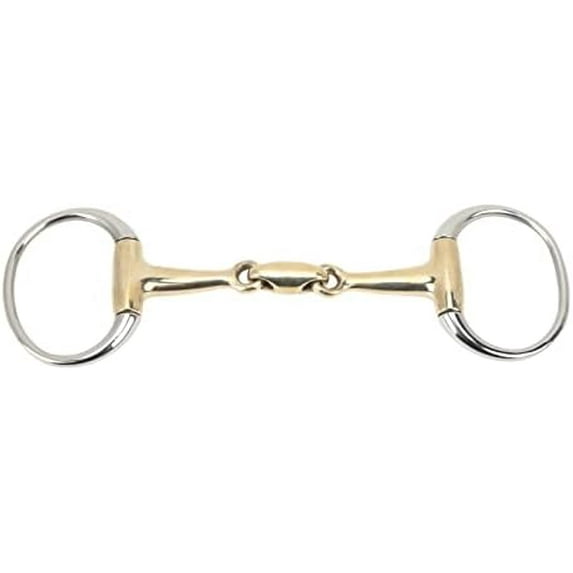 Snaffle Bit, Stainless Steel Double Jointed Loose Snaffle Bit, Professional 135mm/5in Mouth ...