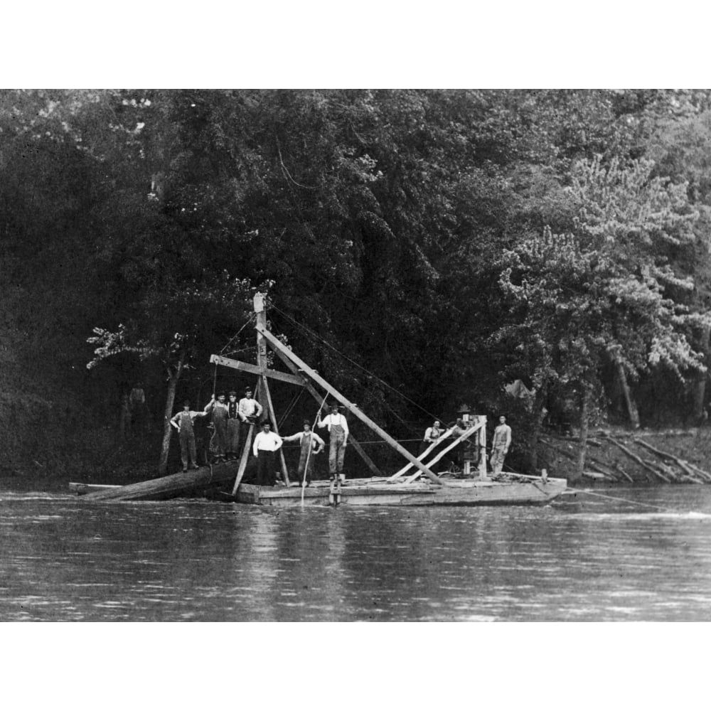 Snag Boat C1910. Na Snag Boat Clearing Snags Along The Current River ...