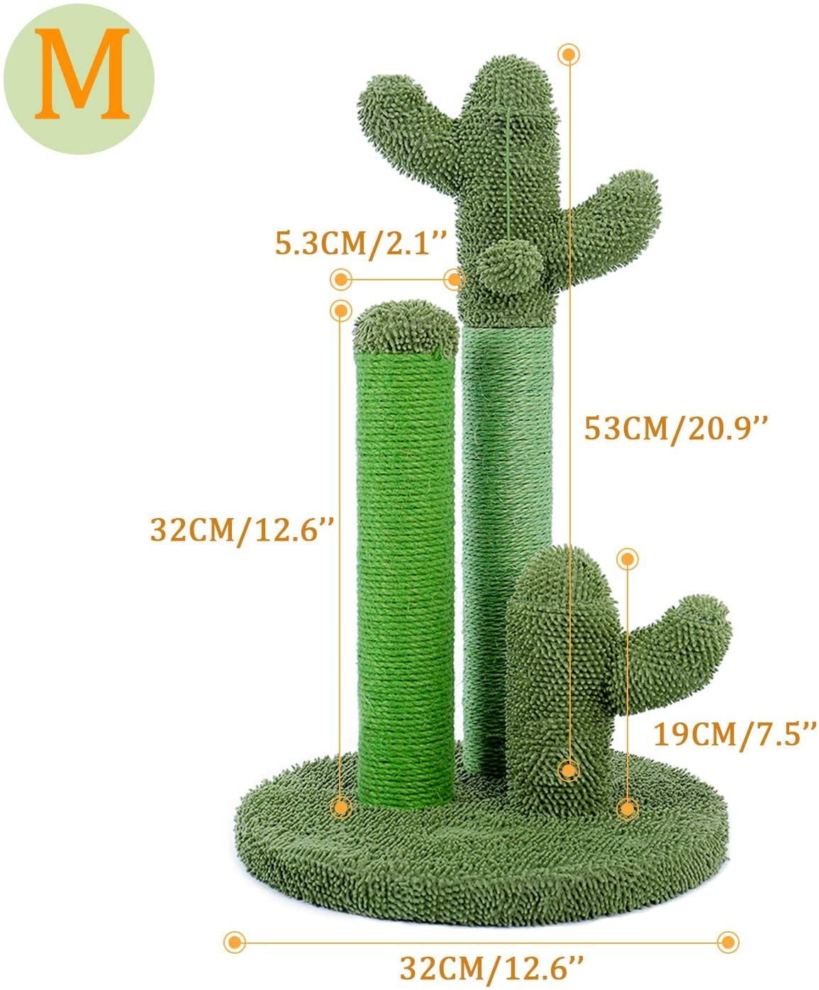 SnagHub Cat Scratching Post Cactus Cat Scratcher Featuring with 3 ...