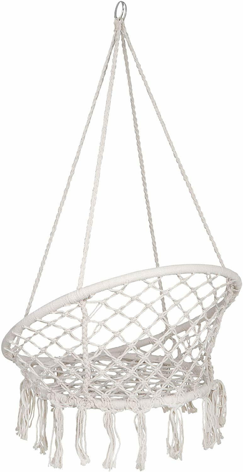 SnagHub Hammock Chair Macrame Swing, Bohemian Style Round Hanging Chair ...